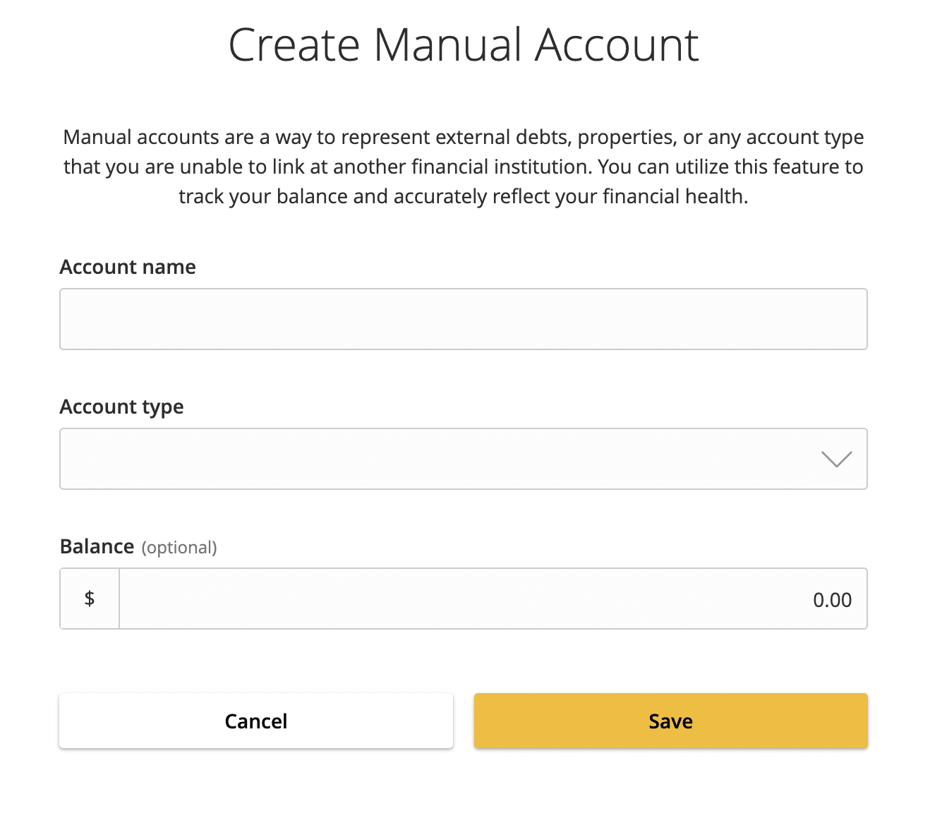 Adding Manual Accounts - mph.bank